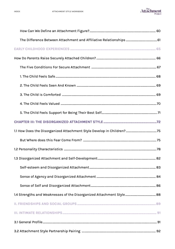Disorganized Attachment Workbook PDF - Attachment Project