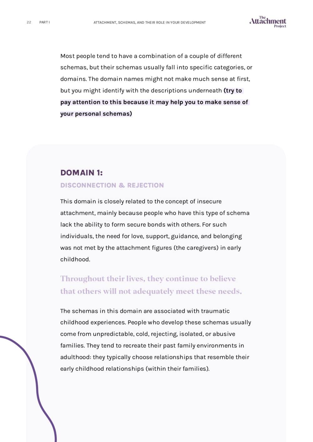 Maladaptive Schemas Workbook - Attachment Project